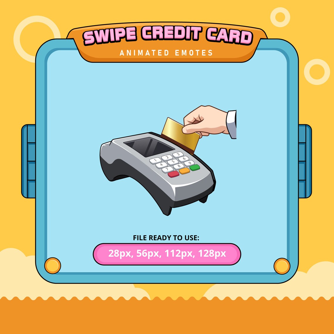 Swipe Credit Card Animated Emotes | Twitch Emotes | Kick Emotes | Emoji ...