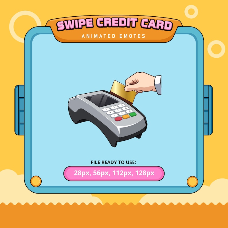 Swipe Credit Card Animated Emotes | Twitch Emotes | Kick Emotes | Emoji ...