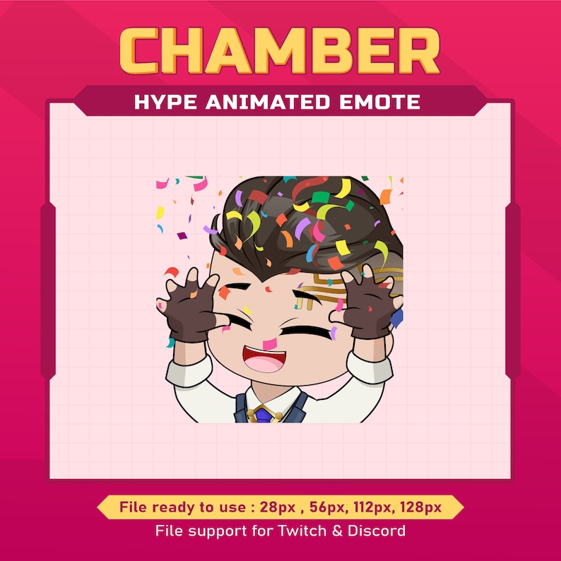 Chamber Valorant Hype Animated Emote for Twitch | Twitch Animated ...