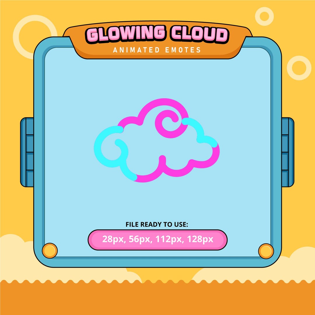 Glowing Cloud Animated Emotes | Twitch Emotes | Kick Emotes | Emoji ...