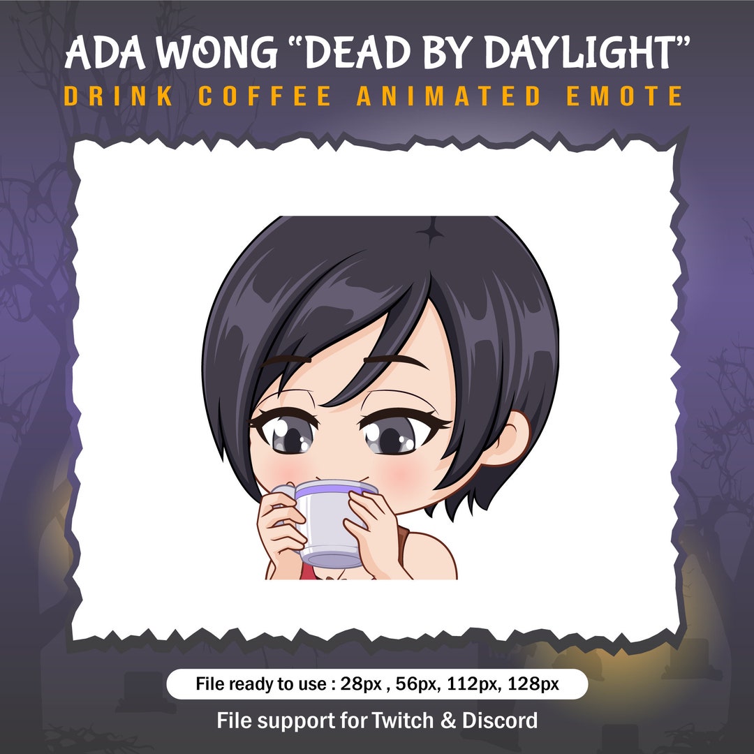 Ada Wong Dead by Daylight Drink Coffee Emotes / DBD Twitch Emote - Etsy