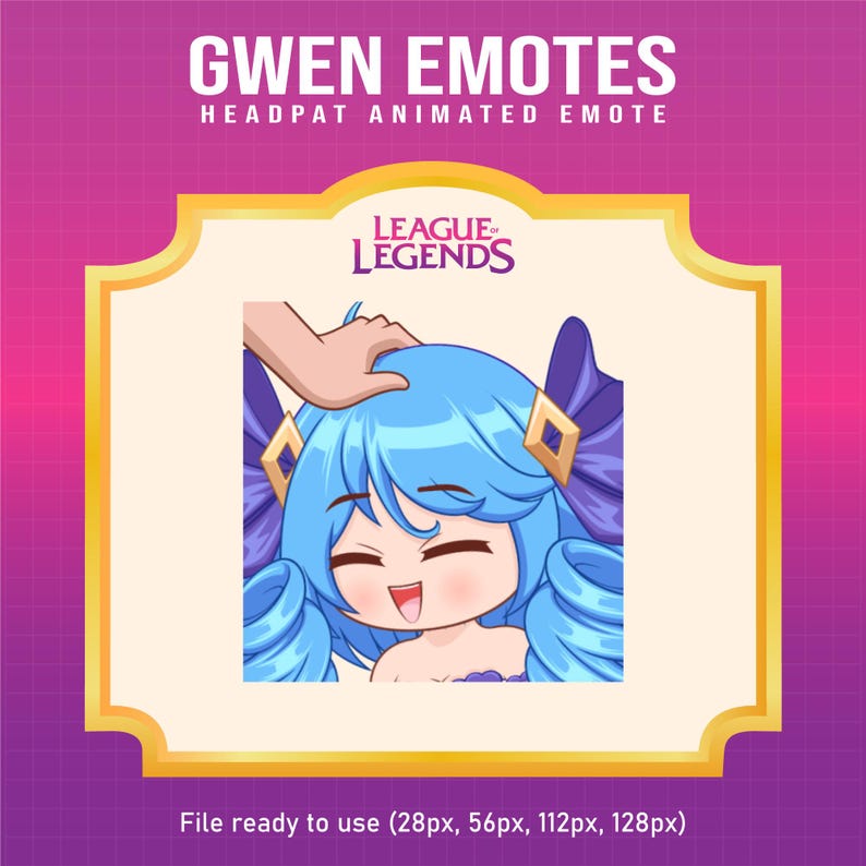 Gwen League of Legends Headpat Emote for Twitch | League of Legends ...