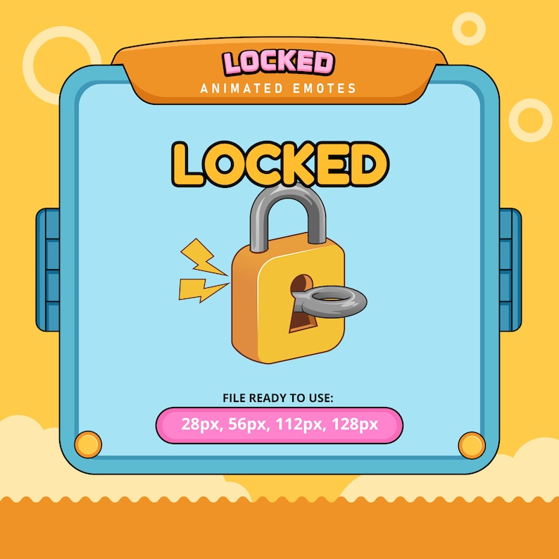 Lock Animated Emotes | Twitch Emotes | Kick Emotes | Emoji Discord - Etsy