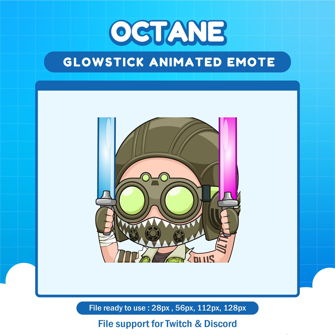 Octane Apex Legends Glow Stick Emote for Twitch | Apex Animated Emotes ...