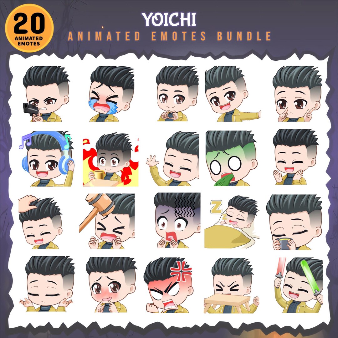Yoichi Akasawa Dead by Daylight Animated Emotes Bundle / 20 DBD Twitch ...