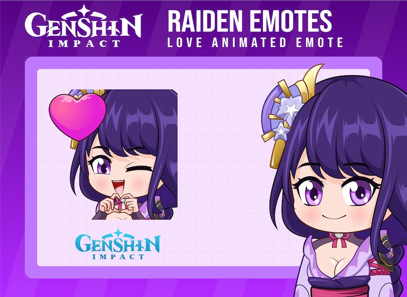 Raiden Shogun Genshin Impact Love Emote / Genshin Impact Twitch ...