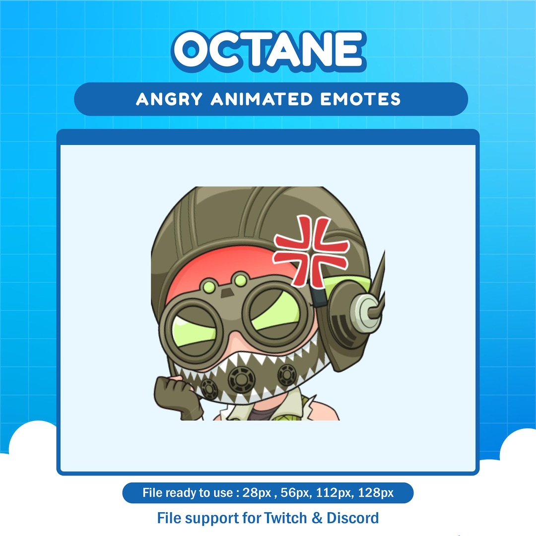Octane Apex Legends Angry Animated Emote for Twitch | Twitch Animated ...