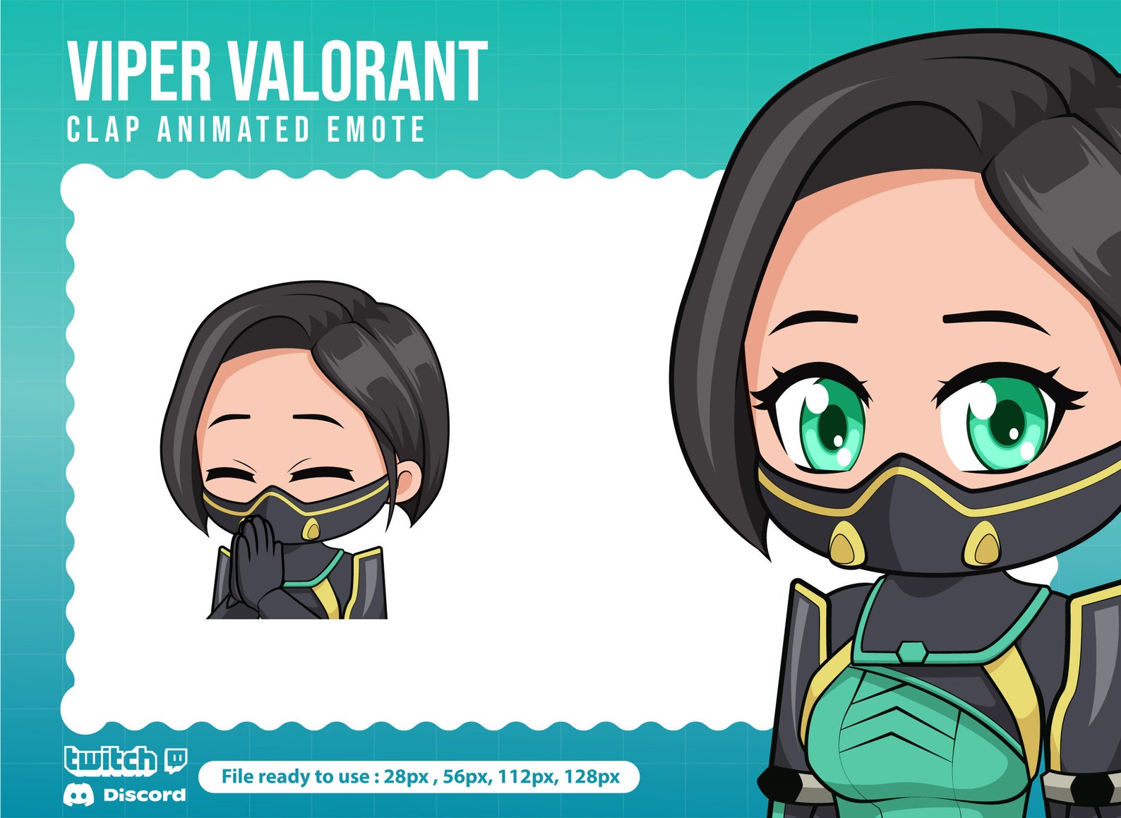 Viper Valorant Clap Animated Emote for Twitch Twitch Animated Emotes - Etsy