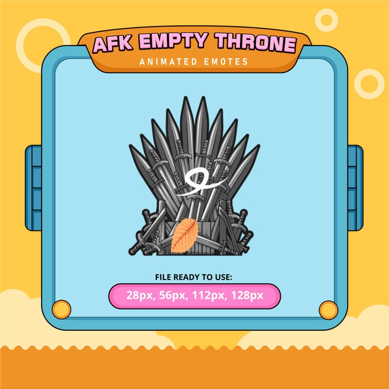AFK Empty Throne Animated Emote | Twitch, Discord (digital Download) - Etsy