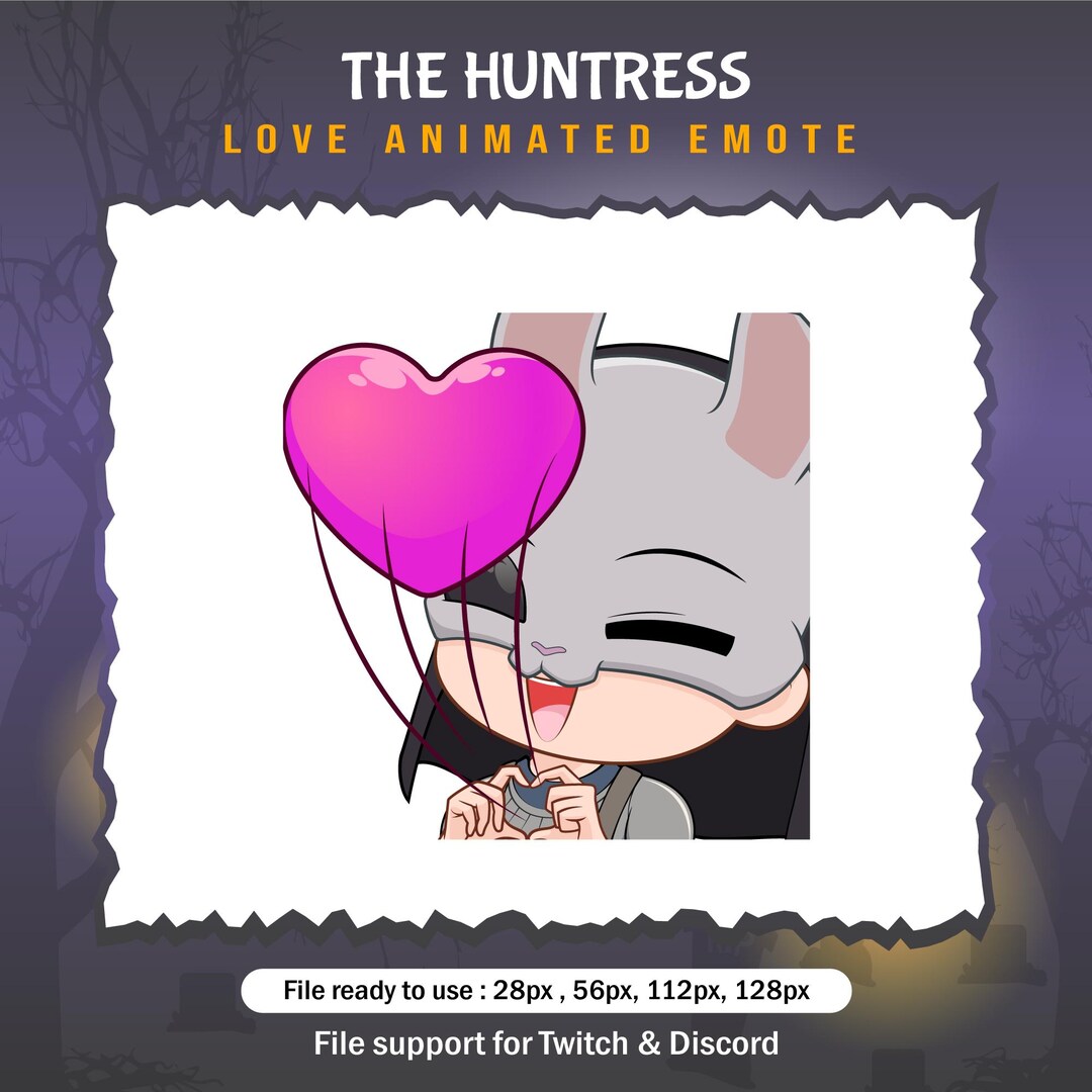 The Huntress Dead by Daylight Love Heart Emotes / DBD Twitch Emote - Etsy