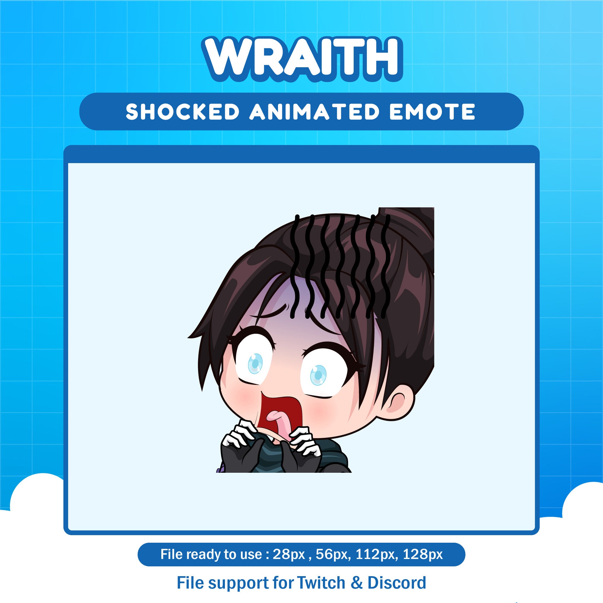Wraith Apex Legends Shocked Animated Emote for Twitch | Twitch Animated ...