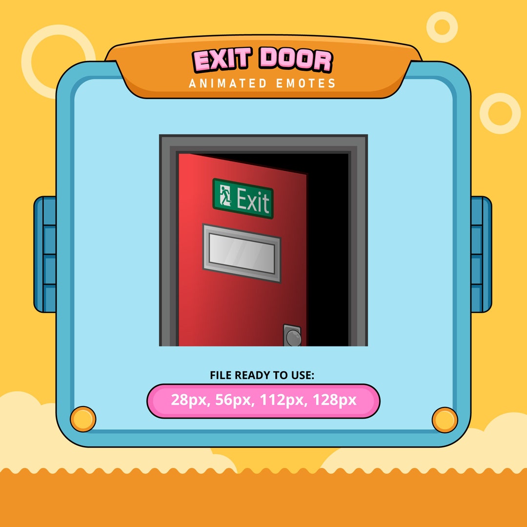 Exit Door Animated Emotes | Twitch Emotes | Kick Emotes | Emoji Discord ...