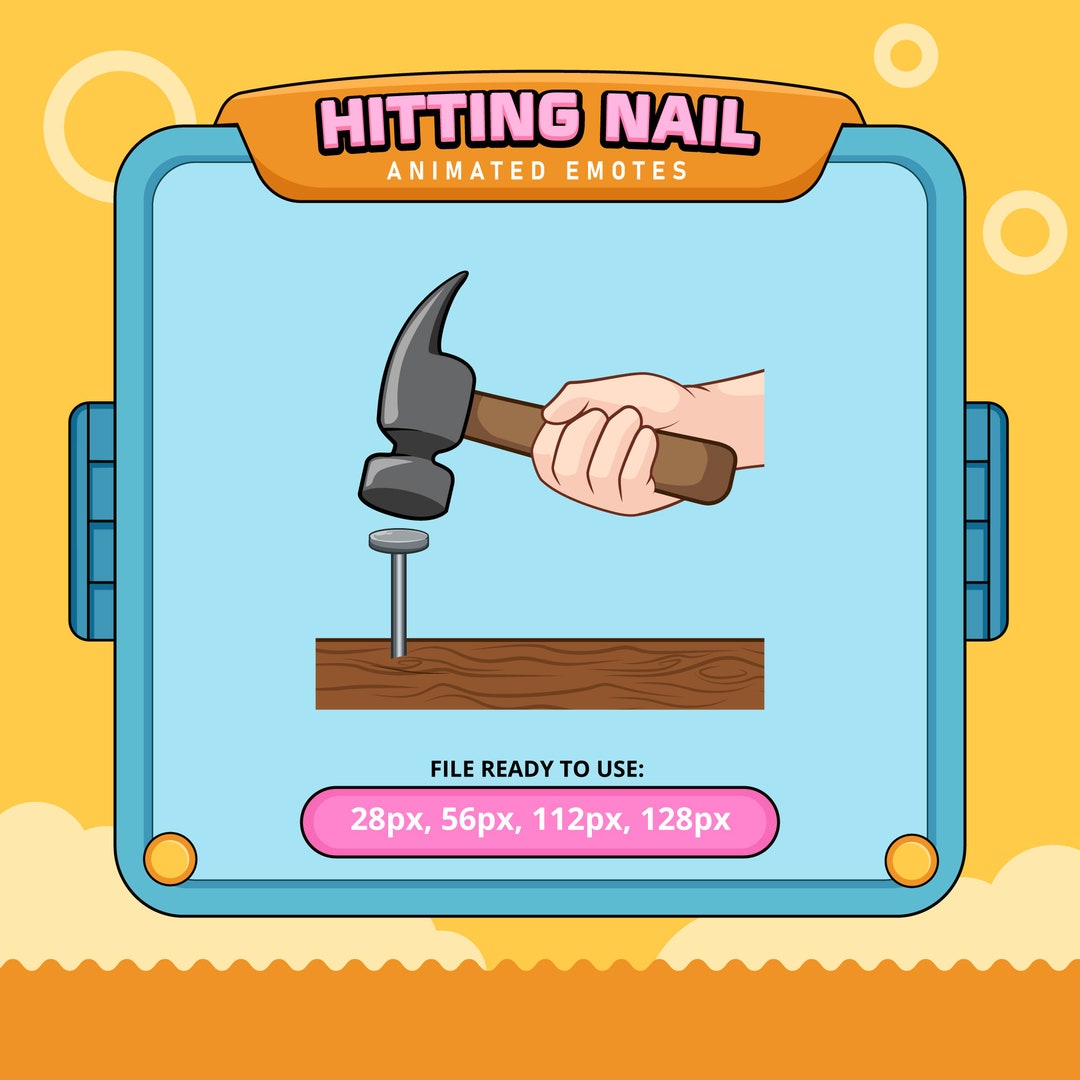 Hitting Nail Animated Emotes | Twitch Emotes | Kick Emotes | Emoji ...