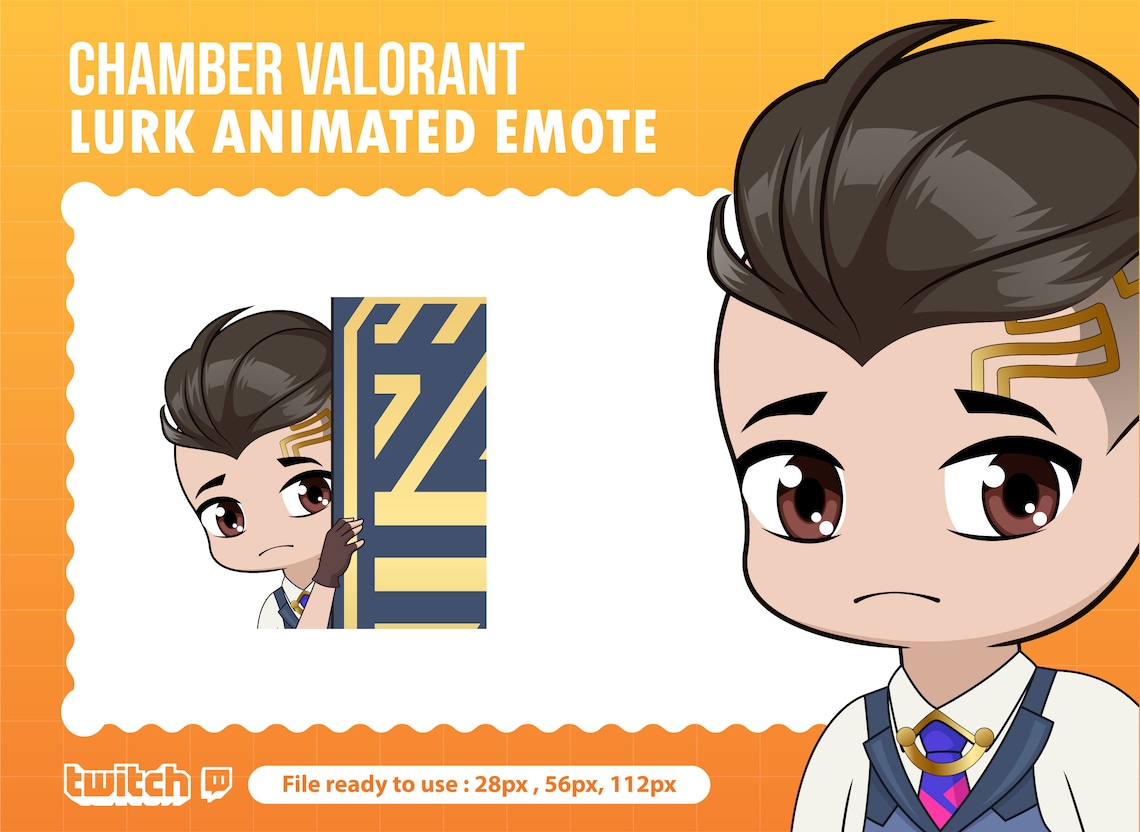 Chamber Valorant Lurk Animated Emote for Twitch Twitch - Etsy