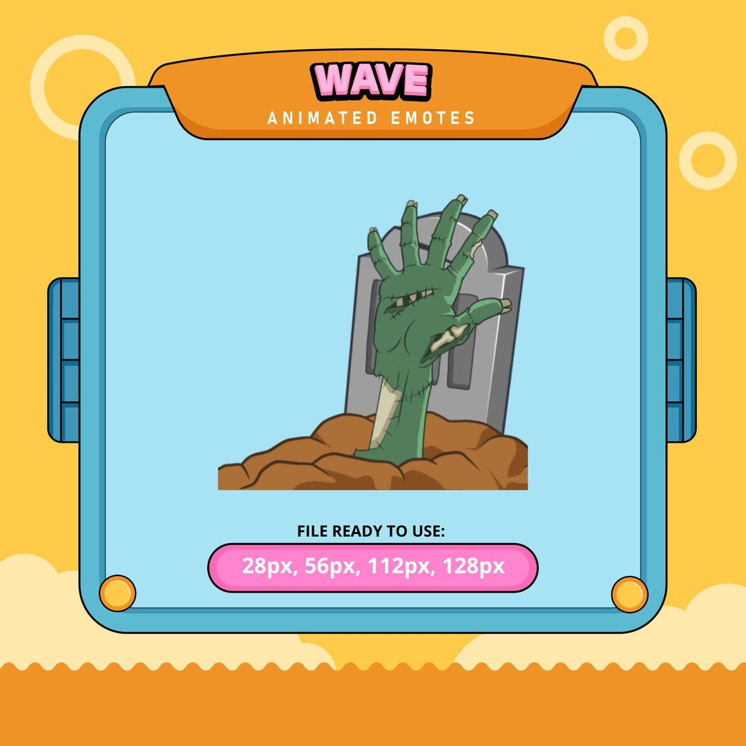 Zombie Wave Animated Emote | Twitch, Discord (digital Download) - Etsy