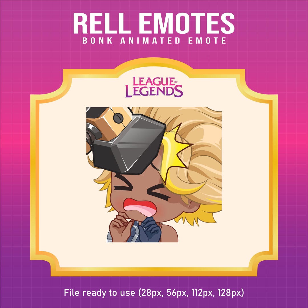 Rell Bonk Animated Emote for Twitch | League of Legends (digital ...