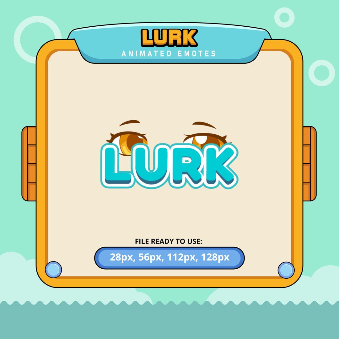Lurk Animated Emotes | Twitch Emotes | Kick Emotes | Emoji Discord - Etsy