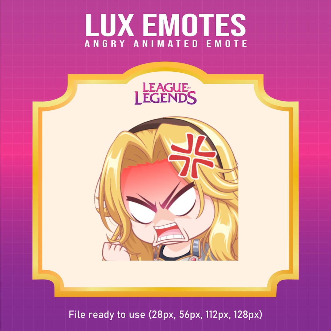 Lux League of Legends Angry Emote for Twitch | League of Legends ...