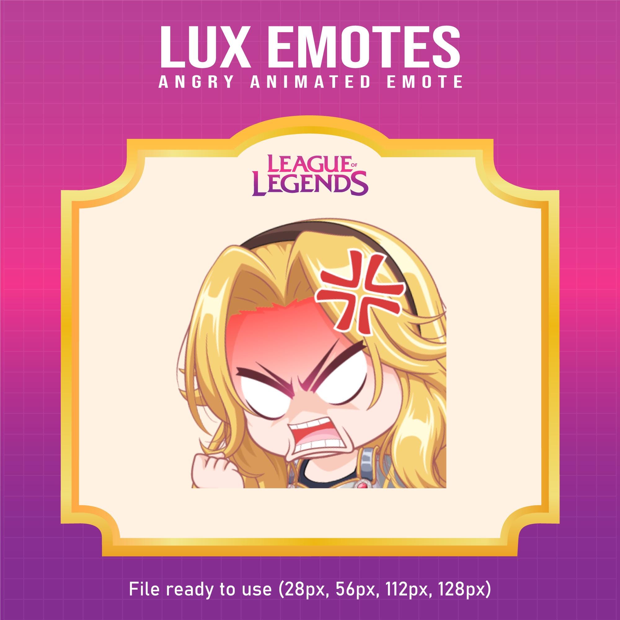 Lux League of Legends Angry Emote for Twitch | League of Legends ...