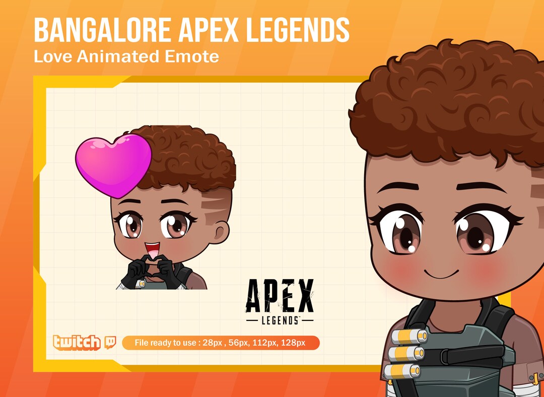 Bangalore Apex Legends Love Animated Emote for Twitch Twitch - Etsy