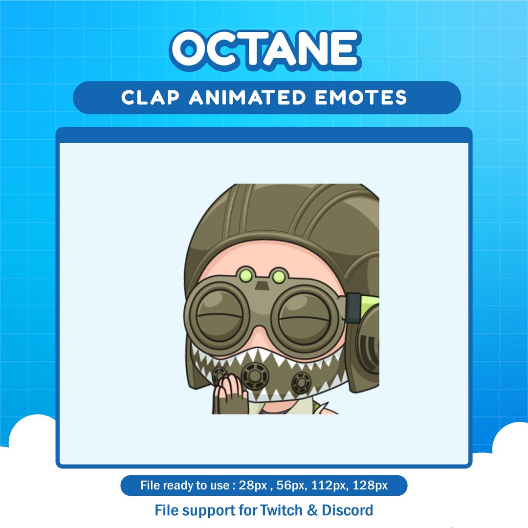 Octane Apex Legends Clap Animated Emote for Twitch | Twitch Animated ...