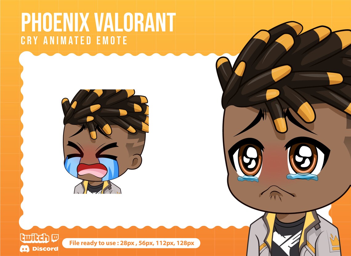 Phoenix Valorant Cry Animated Emote for Twitch Twitch Animated Emotes ...