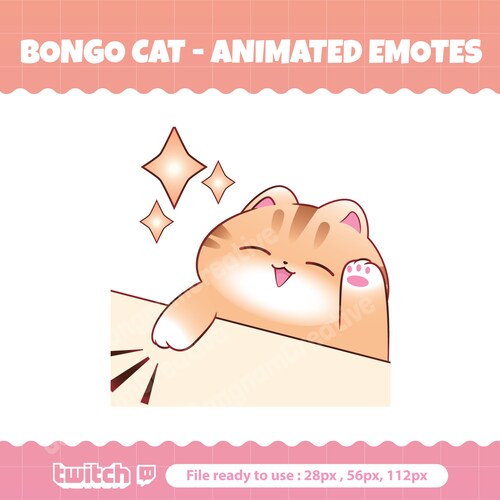 ANIMATED Calico Cat Head Pat Emote for Twitch and Discord Cat - Etsy
