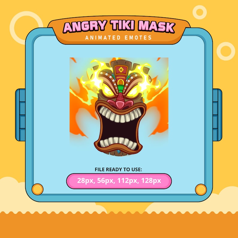 Angry Tiki Mask Animated Emotes | Twitch Emotes | Kick Emotes | Emoji ...