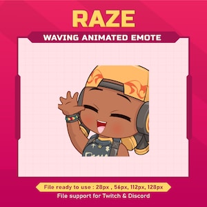 Raze Valorant Wave Animated Emote for Twitch | Valorant Twitch Emote - Etsy
