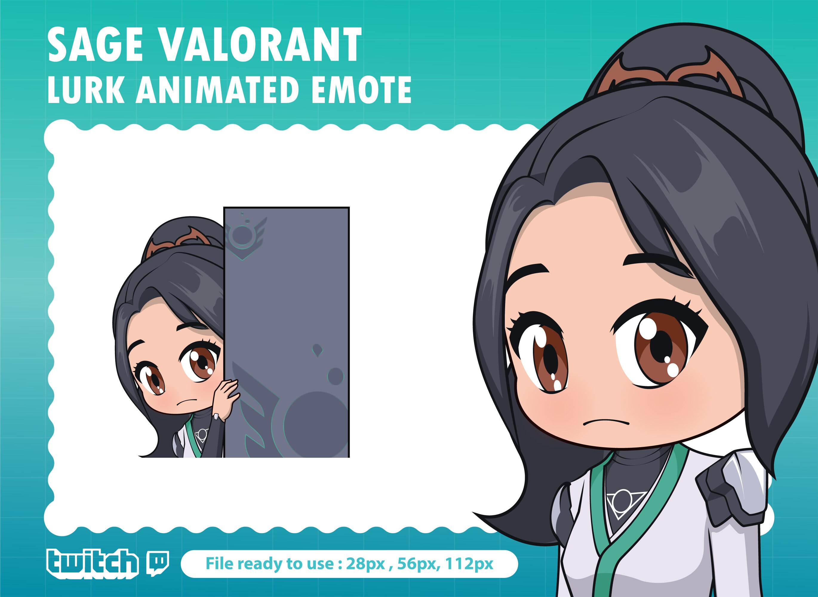 Sage Valorant Lurk Animated Emote for Twitch Twitch Animated Emote - Etsy