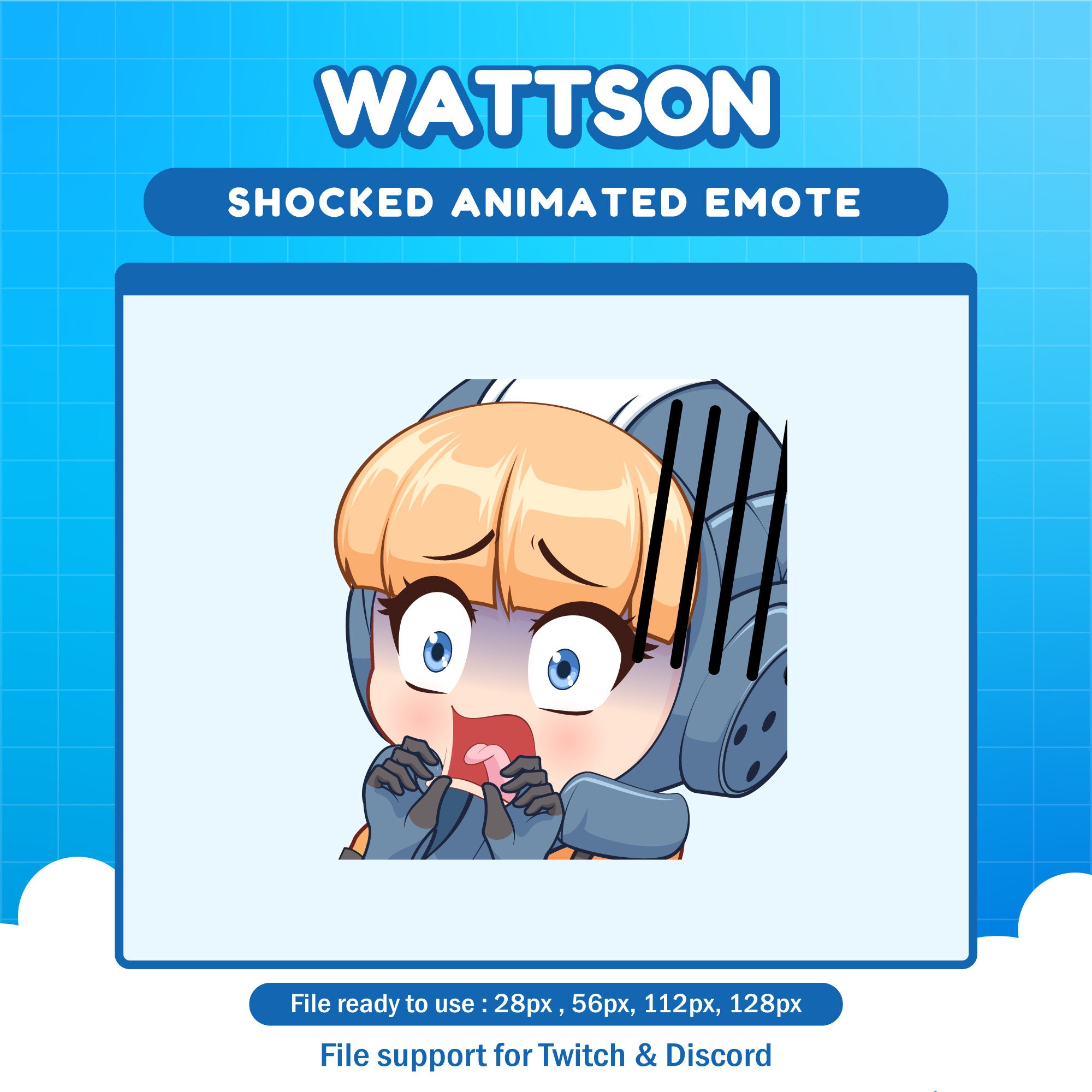 Wattson Apex Legends Shocked Emote for Twitch | Apex Animated Emotes - Etsy