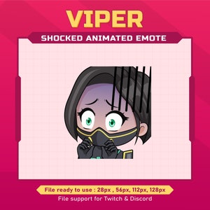 Viper Valorant Shoked Animated Emote for Twitch | Twitch Animated ...