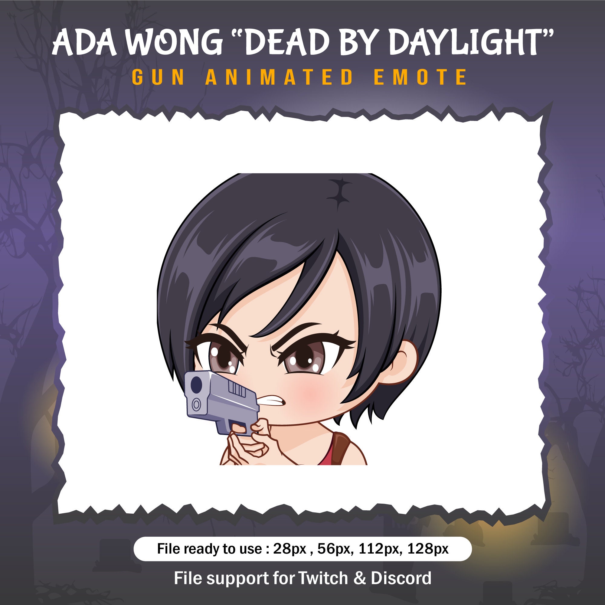 Ada Wong Dead by Daylight Gun Emotes / DBD Twitch Emote - Etsy