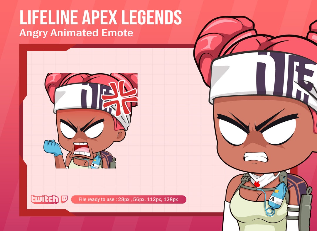 Lifeline Apex Legends Angry Emote for Twitch Apex Animated Emotes - Etsy