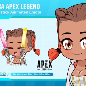 Loba Apex Legends Glow Stick Emote for Twitch Apex Animated Emotes - Etsy