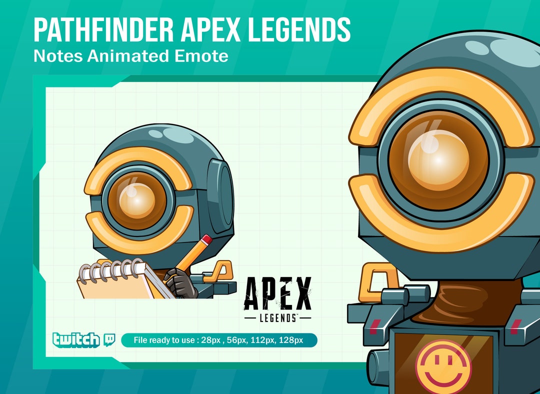 Pathfinder Apex Legends Notes Emote for Twitch Apex Animated Emotes - Etsy