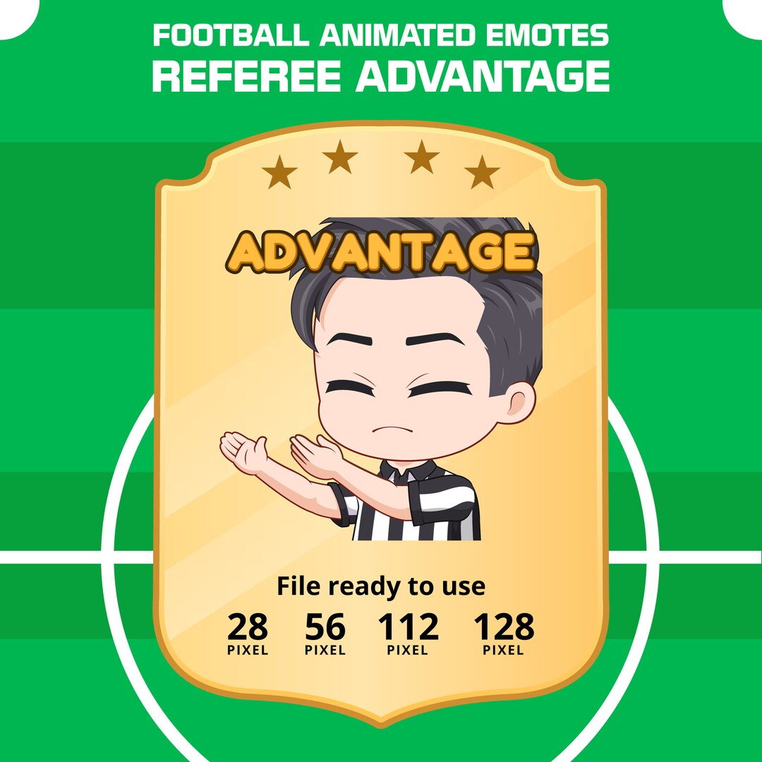 Referee Advantage Animated Emotes / Football Twitch Emote - Etsy