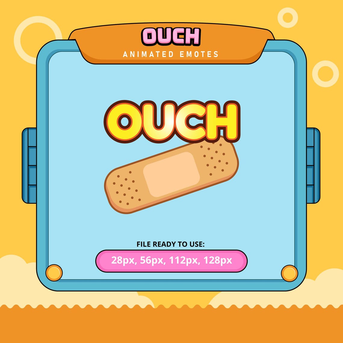 Ouch Animated Emote | Twitch, Discord (digital Download) - Etsy