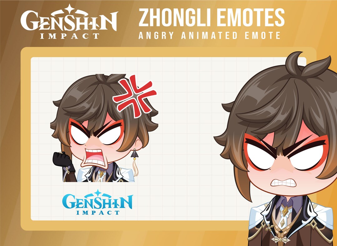 Zhongli Genshin Impact Angry Emote / Genshin Impact Twitch Animated ...