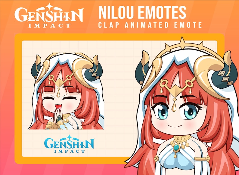 Nilou Genshin Impact Clap Emote / Genshin Impact Twitch Animated Emote ...