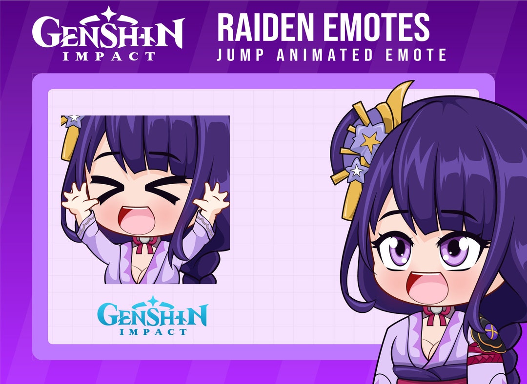 Raiden Genshin Impact Jumping Emote / Genshin Impact Twitch Animated ...