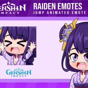 Raiden Genshin Impact Jumping Emote / Genshin Impact Twitch Animated ...