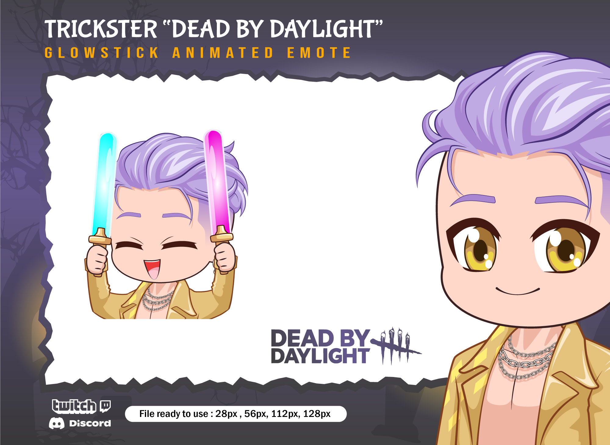 Ji-woon Hak / the Trickster Dead by Daylight Trickster Glowstick Emotes ...
