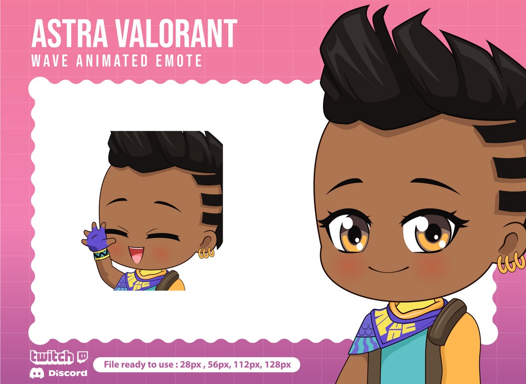 Astra Valorant Wave Animated Emote for Twitch Valorant - Etsy