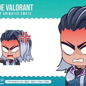 Fade Valorant Angry Animated Emote for Twitch Twitch - Etsy