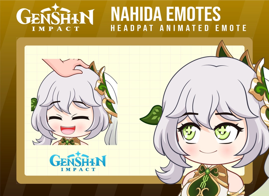 Nahida Genshin Impact Headpat Emote / Genshin Impact Twitch Animated ...