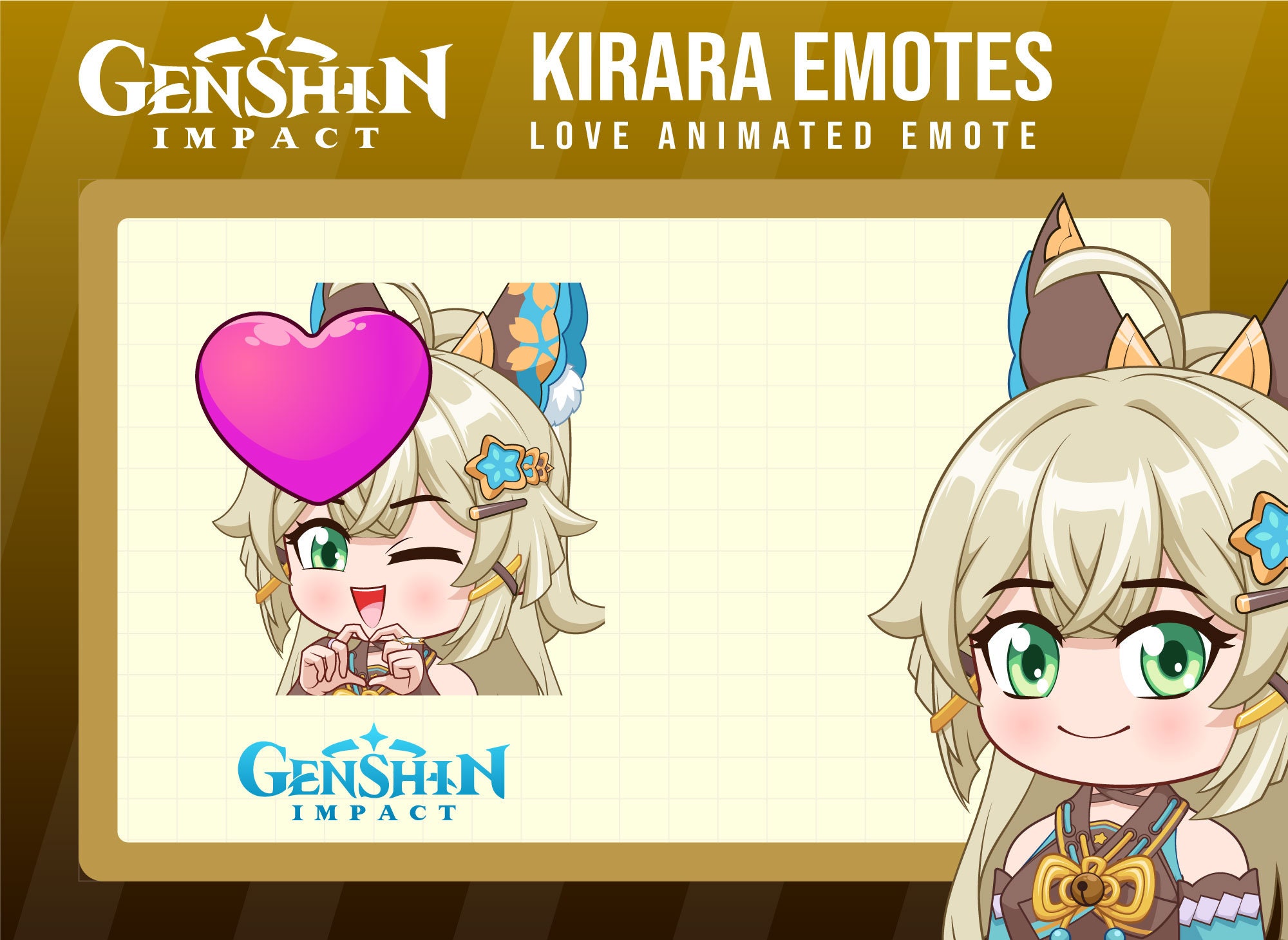 Kirara Genshin Impact Love Emote / Heart Emote / Genshin Impact Twitch ...