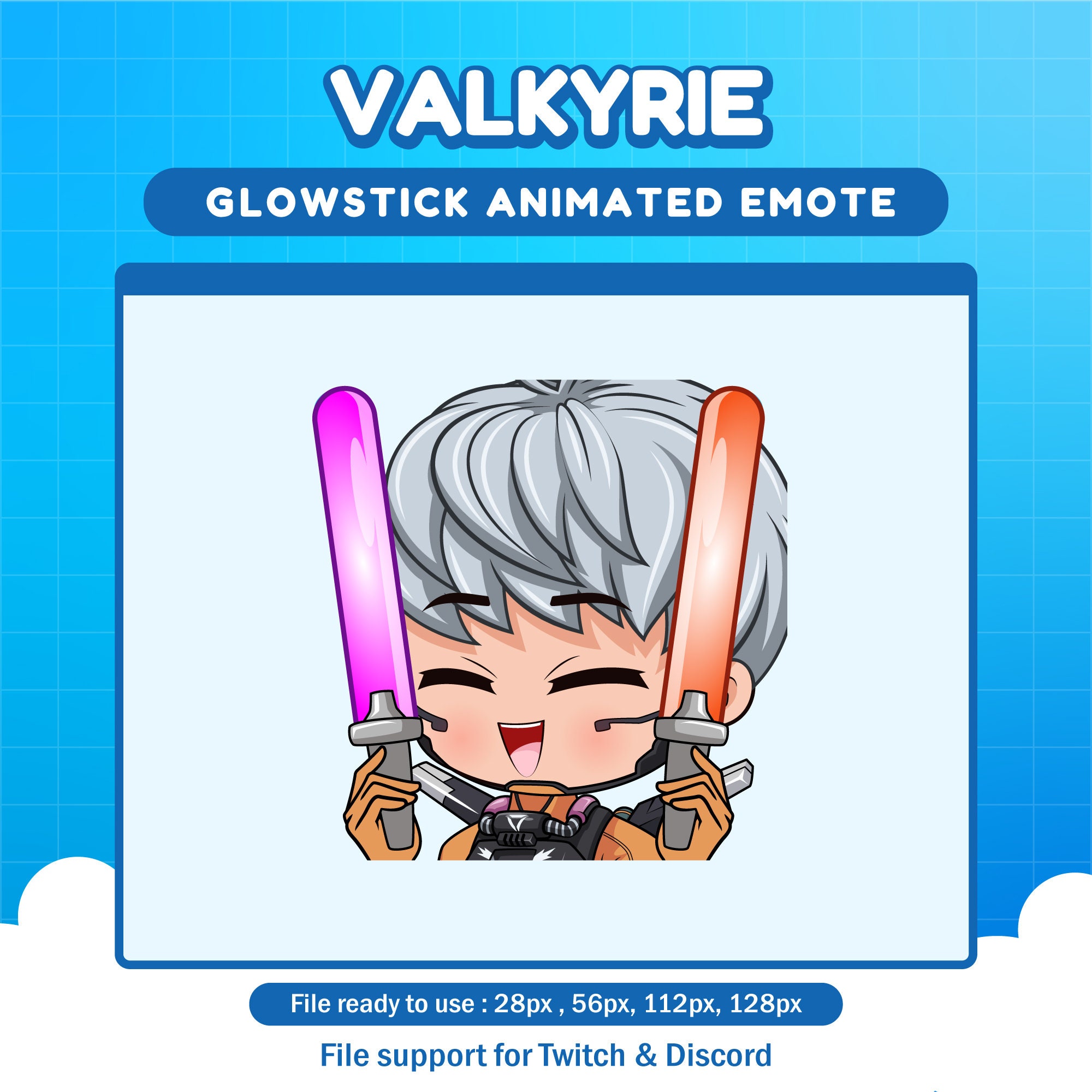 Valkyrie Apex Legends Glow Stick Emote for Twitch | Apex Animated ...