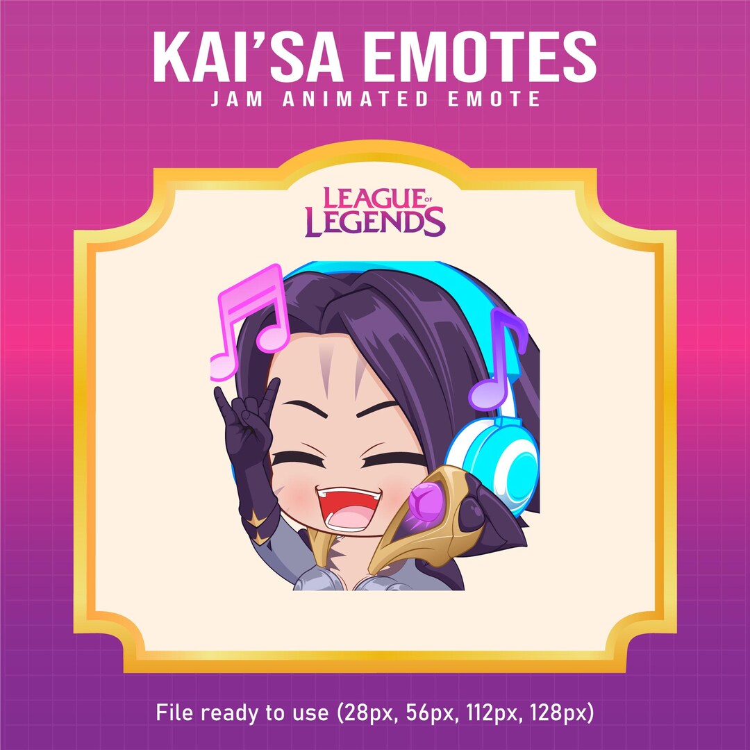 Kai’sa League of Legends Jam Emote for Twitch | League of Legends ...