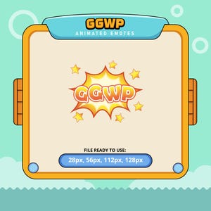 GGWP Animated Emotes | Twitch Emotes | Kick Emotes | Emoji Discord - Etsy